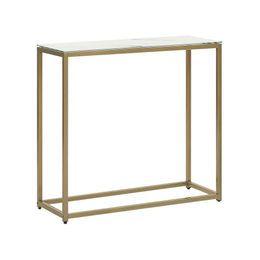 Beliani Konsolentisch DELANO in Wei&szlig;/Gold - (W) 80 x (H) 76 x (L) 30 cm | Gr.: onesize