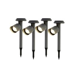 MARELIDA 4x LED Solar Gartenstrahler Gartenspot H: 25,5cm in schwarz | Gr.: onesize