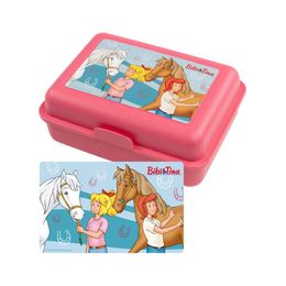 Bibi und Tina Bibi & Tina Brotdose Pferde Lunchbox Butterbrotdose mit Trennwand in rosa | Gr.: onesize