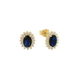 Amor Ohrstecker Gold 375/9 ct in Blau | Gr.: onesize