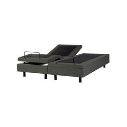 Beliani Doppelbett CASTELLAN in Grau/Schwarz - (W) 180 x (H) 37 x (L) 200 cm | Gr.: onesize