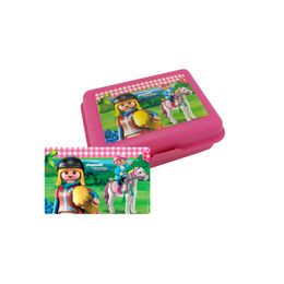Playmobil Country Brotdose mit Trennwand Pferde in pink | Gr.: onesize