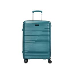 d&n D&N Travel Line 4600 - 4-Rollen-Trolley M 65 cm (black) in petrol | Gr.: onesize