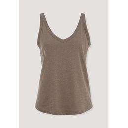 hessnatur Jersey Top Regular in mocca | Gr.: 46