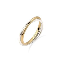 Elli Ring 925 Sterling Silber in Zweifarbig | Gr.: 56