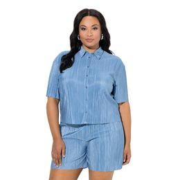 Ulla Popken Bluse in rauchblau | Gr.: 54-56