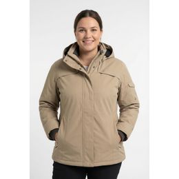 Winterjacke Maier Sports "TAMI", Damen, Gr. 40, beige (coriander), Obermaterial: 100% Polyester, hoch geschlossener Ausschnitt, Strickb&uuml;ndchen, Jacken Winterjacke, Wasserdicht & Winddicht & Atmungsaktiv