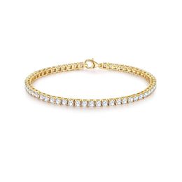Trilani Armband aus Sterling Silber mit Zirkonia in gelbgold | Gr.: 17 cm