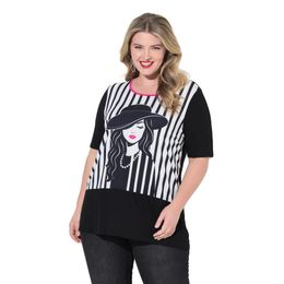 MIAMODA Shirt in schwarz | Gr.: 58