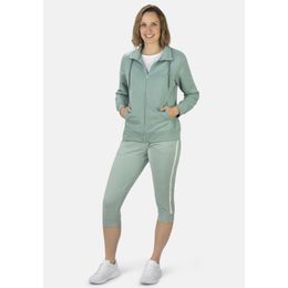 Sweatjacke STOOKER WOMEN "JANE mit Stehkragen Sweatjacke", Damen, Gr. 48/50, blau (blau surf), angeraute Sweatware, 100% Polyester, regular fit, ohne Ausschnitt, Sweatjacken Sweatjacke, Sweatjacke Regular Fit Moderner Casual-Look f&uuml;r Damen