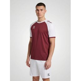 Hummel T-Shirt Raglan&auml;rmel Hmlmatch Erwachsene in MAROON/WHITE | Gr.: M