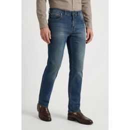 OLYMP Herren 5-Pocket-Jeans "Oskar", blau, Gr. 34, Denim/Jeans, Obermaterial: 98% Baumwolle, 2% Elasthan, Jeans