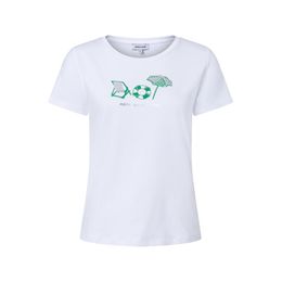 More & More More & More stretchiges Baumwollshirt, Summervibes in white | Gr.: 44