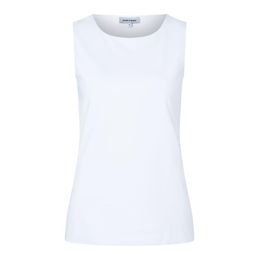 More & More More & More Stretch-Basic-Top, Vorderteil gedoppelt in white | Gr.: 36