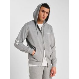 Hummel Rei&szlig;verschluss Kapuzenpullover Hmllegacy Herren in GREY MELANGE | Gr.: M