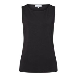 More & More More & More Stretch-Basic-Top, Vorderteil gedoppelt in black | Gr.: 38