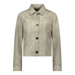 AMBER & JUNE AMBER & JUNE Kunstleder-Jacke mit Kragen in khaki | Gr.: 34