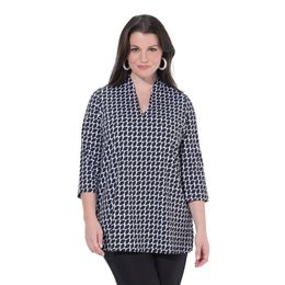 Ulla Popken Shirt in schwarz | Gr.: 50-52