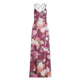 Vera Mont Abendkleid mit V-Ausschnitt in Dark Red/Pink | Gr.: 36