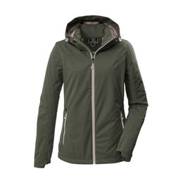 Killtec Damen Softshelljacke "KOS 69 WMN SFTSHLL JCKT"graugr&uuml;n, Gr. 38, Oberseite: 100% Polyester;R&uuml;ckseite: 100% Polyester, Jacken, Winddichte,