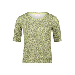 Betty Barclay Basic Shirt mit Rippenstruktur in Khaki/Green | Gr.: 36