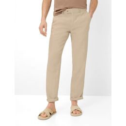 Chinohose Brax "Style EVANS", Herren, Gr. 102, Normalgr&ouml;&szlig;en, beige, Web, 100% Leinen, Hosen Chinohose