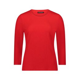Betty Barclay Strukturshirt mit Rundhalsausschnitt in High Risk Red | Gr.: 44