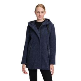 Wolljacke Gil Bret, Damen, Gr. 40, moonlight blau melange, Web, Obermaterial: 32% Baumwolle, 27% Polyester, 18% Wolle, 18% Polyacryl, 5% sonstige Fasern, unifarben, bequem Po-bedeckend, Rundhals, Jacken, mit Kapuze