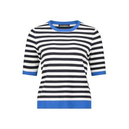 Betty Barclay Basic-Pullover kurzarm in Patch Dark Blue/Blue | Gr.: 46