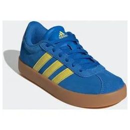 Sneaker Adidas SPORTSWEAR "VL COURT 3.0", M&auml;dchen, Gr. 39, blau (bright royal, pure sulfur, gum10), Leder, Synthetik, Schuhe Sneaker, inspiriert vom Design des Adidas samba, f&uuml;r Kinder & Jugendliche