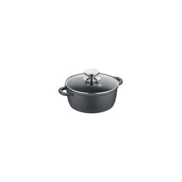 Berndes Kochtopf mit Glasdeckel aus Aluguss - Vario Click in schwarz | Gr.: 16 cm