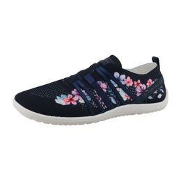 Barfu&szlig;schuh Tom Tailor "Lidia", Jungen, Gr. 31, navy multicolor, Lederimitat, Textil, Schuhe Barfu&szlig;schuh, Freizeitschuh, Schl&uuml;pfschuh mit Bl&uuml;tenmuster