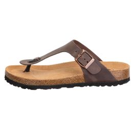 Zehentrenner Lico "Pantolette Sofia", Damen, Gr. 38, braun, Leder, Schuhe Zehentrenner