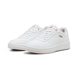 Sneaker Puma "Court Classic Sneakers Damen", Damen, Gr. 35,5, pink (wei&szlig; whisp of pink silber gray), Obermaterial: Synthetik. Futter: Textil. Innensohle: Textil. Laufsohle: Gummi, Schuhe Sneaker