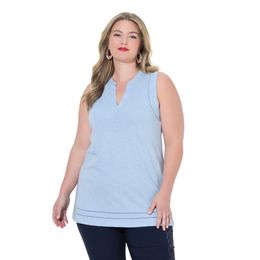 MIAMODA Strick-Top in quellenblau | Gr.: 44