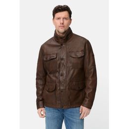 Camel Active Lederjacke mit Innenaschen in Braun | Gr.: 48