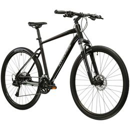 Crossrad KROSS "Crossrad Damen 28" Evado 7.0 schwarz 20 G&auml;nge" Gr. 58, schwarz, schwarz, Fahrr&auml;der, Herren, 58cm, 28 Zoll (71,12cm) hinten: 28 Zoll (71,12cm)