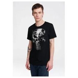 T-Shirt logoshirt "Marvel - Punisher Mercury Skull", Damen, Gr. 5XL, schwarz, 100% Baumwolle, bedruckt, normal, Rundhals, Shirts T-Shirt, mit coolem Print