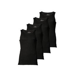 Tom Tailor Unterhemd 4er Pack in Schwarz | Gr.: XL
