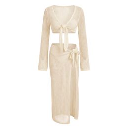 Imily Bela Set: Strandtuch und Strickjacke Damen Gr&ouml;&szlig;e XL beige