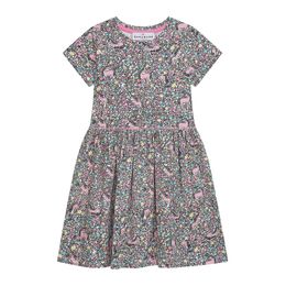 Danamade Kleid M&auml;dchen Gr&ouml;&szlig;e 134 hellgelb / ros&eacute; / schwarz / wei&szlig;