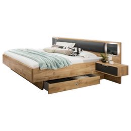 Roller Futonbett - Plankeneiche - Graphit - 180x200 cm