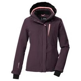 Skijacke Killtec "KSW 25 WMN SKI JCKT", Herren, Gr. 42, pflaume, Obermaterial: 100% Polyester;Futter: 100% Polyester;F&uuml;llung: 100% Polyester, Jacken Skijacke, Atmungsaktive, wasserdichte Skijacke mit abnehmbarer Kapuze