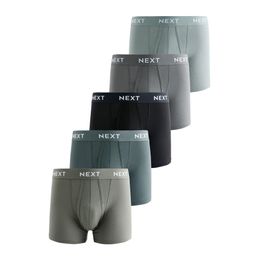 next Boxershorts 'A-Front' Herren Gr&ouml;&szlig;e M rauchblau / cyanblau / stone / oliv / schwarz