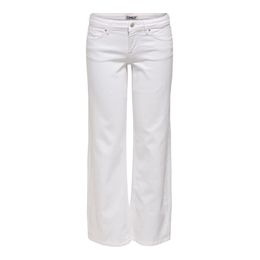Only Jeans mit weitem Bein in White Denim | Gr.: M