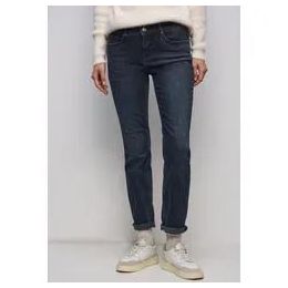 Slim-fit-Jeans Street One, Damen, Gr. 36, L&auml;nge 32, blau schwarz washed, Jeans, 99% Baumwolle, 1% Elasthan, unifarben, normal, Jeans Slim-fit-Jeans, 5-Pocket-Style