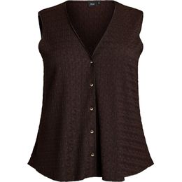 Zizzi Weste 'Talia' Damen Gr&ouml;&szlig;e 9XL/10XL dunkelbraun