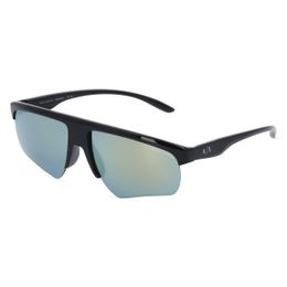Armani Exchange AX4123S | Herren-Sonnenbrille | Fassung: Halbrand, Quadratisch, Acetat, Schwarz | Glasfarbe: Gr&uuml;n