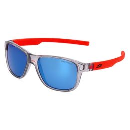 Julbo CRUISER J522 | Kinder-Sonnenbrille | Fassung: Vollrand, Eckig, Kunststoff, Grau Transparent | Glasfarbe: Grau Spiegel Blau