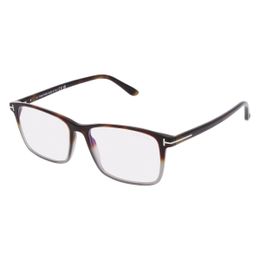 Tom Ford FT5584-B Brille Unisex | Fassung: Vollrand, Quadratisch, Havanna Gr&uuml;n